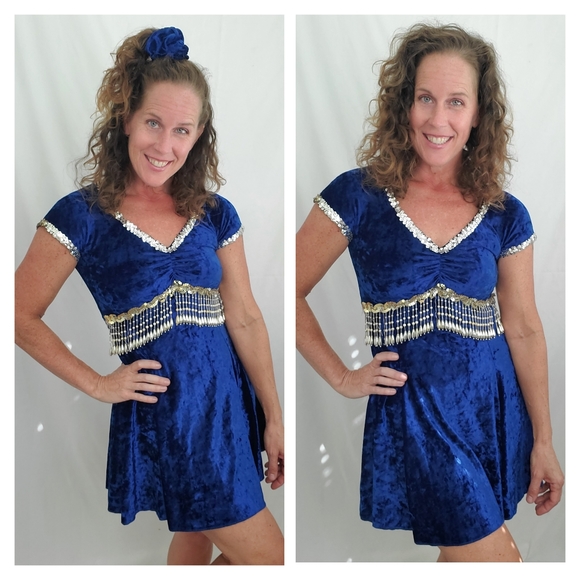 Vintage | Other | Vintage Majorette Blue Velvet Halloween Dance Costume ...